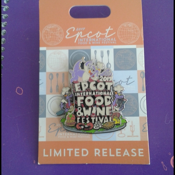 Disney | Jewelry | Disney 27 Food Wine Pin | Poshmark